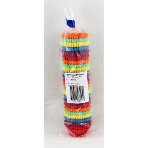 500x Patty Pans Cupcake Muffin Petit Four Cases Liners Multi Colour ...