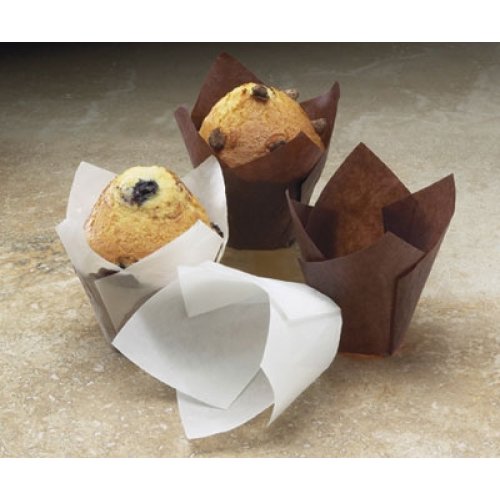 Tulip Muffin Wrap White (90/50mm high x 60mm base) Pack 250