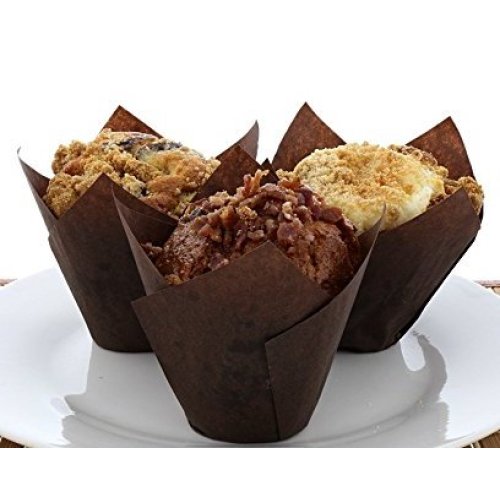 Tulip Muffin Wrap Brown (90/50mm high x 60mm base) Pack 250