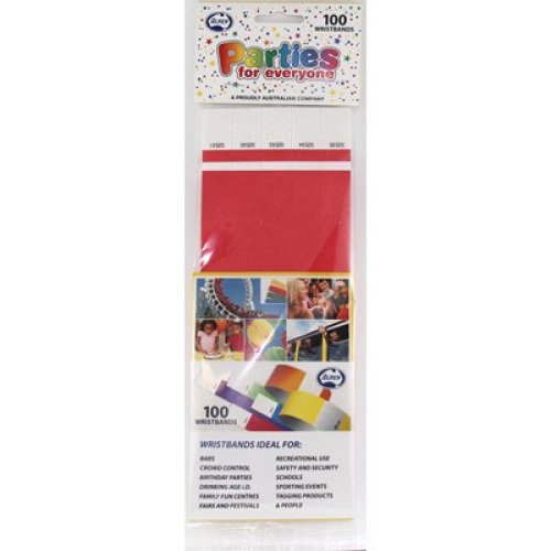 Bright Red Tyvek Wristband P100