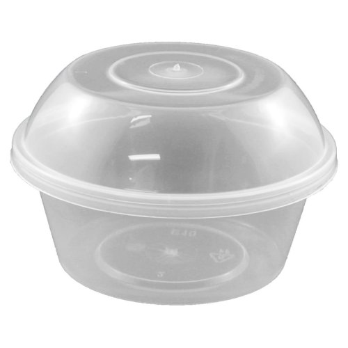 Round Disposable Food Container 280ml PP Clear Ctn 1000
